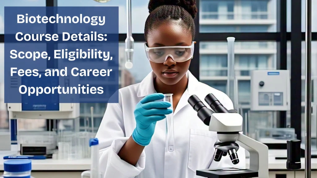 Biotechnology Course Details: Scope, Eligibility, Fees, and Career Opportunities 2026